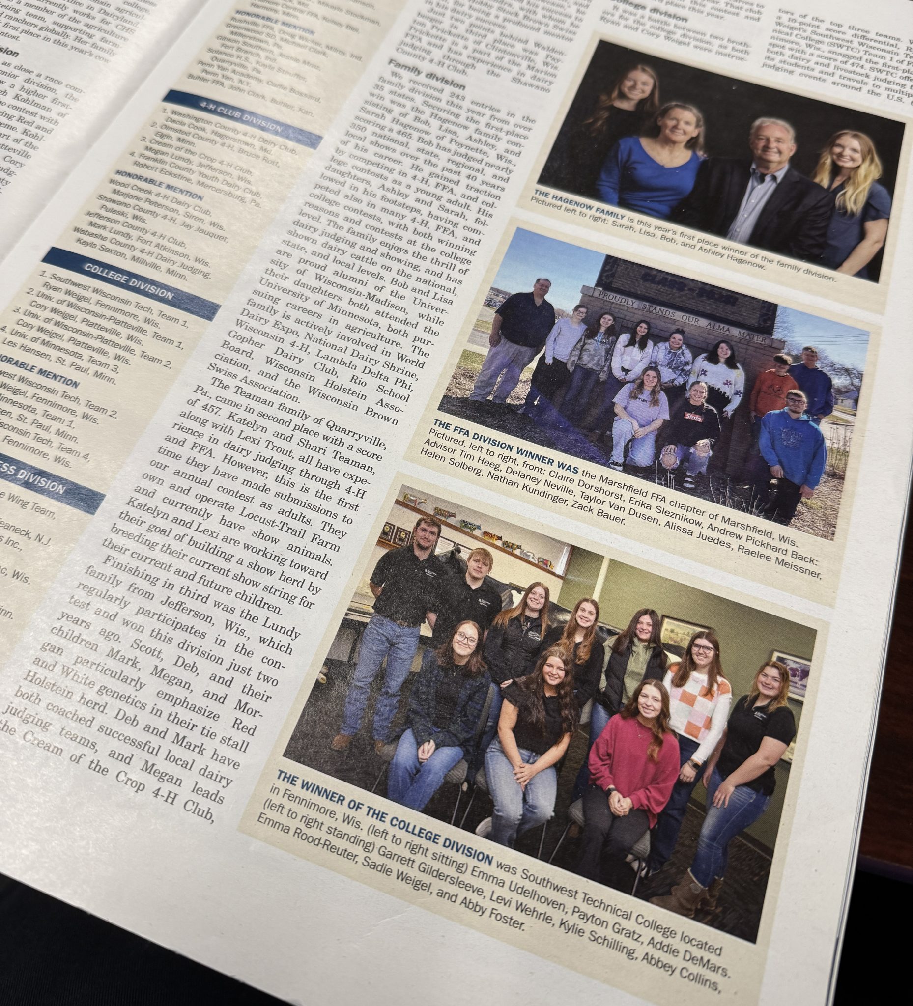 Team takes top prize in Hoard’s Dairyman contest